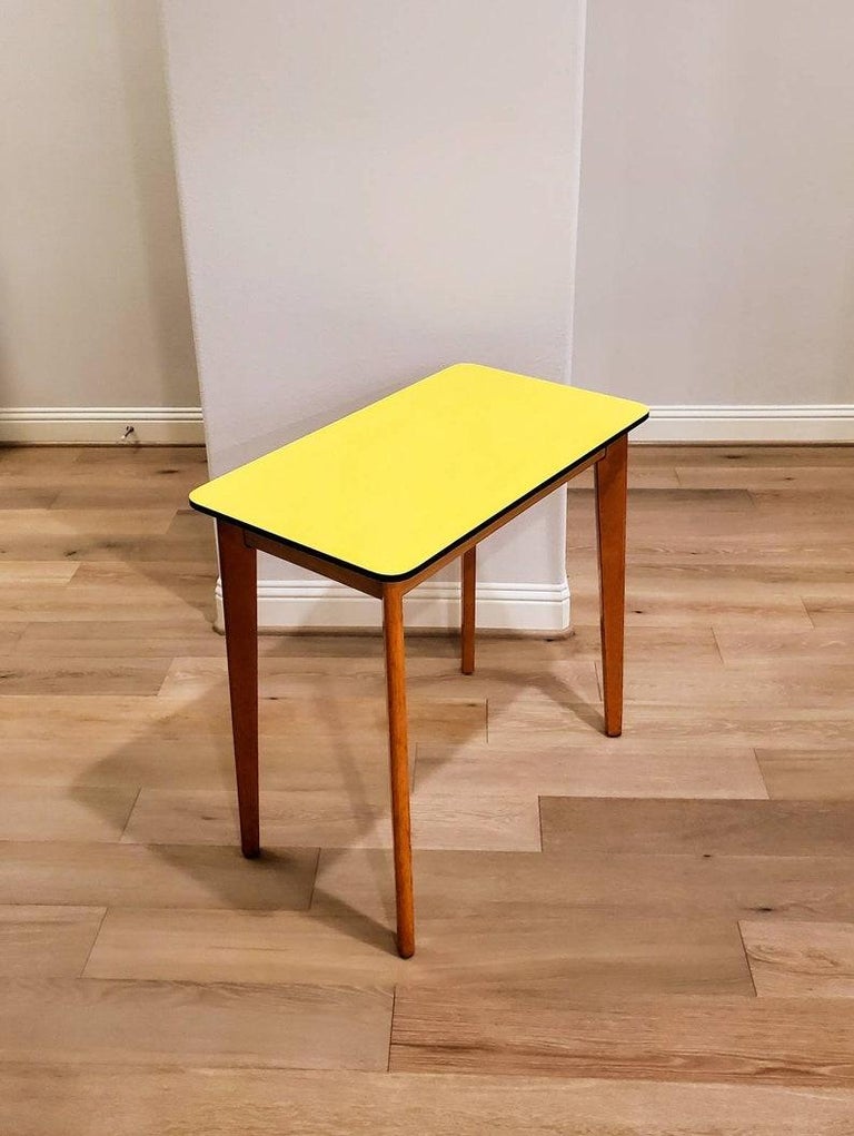 Remploy Mid-Century Modern Formica Teak Table For Sale at 1stDibs