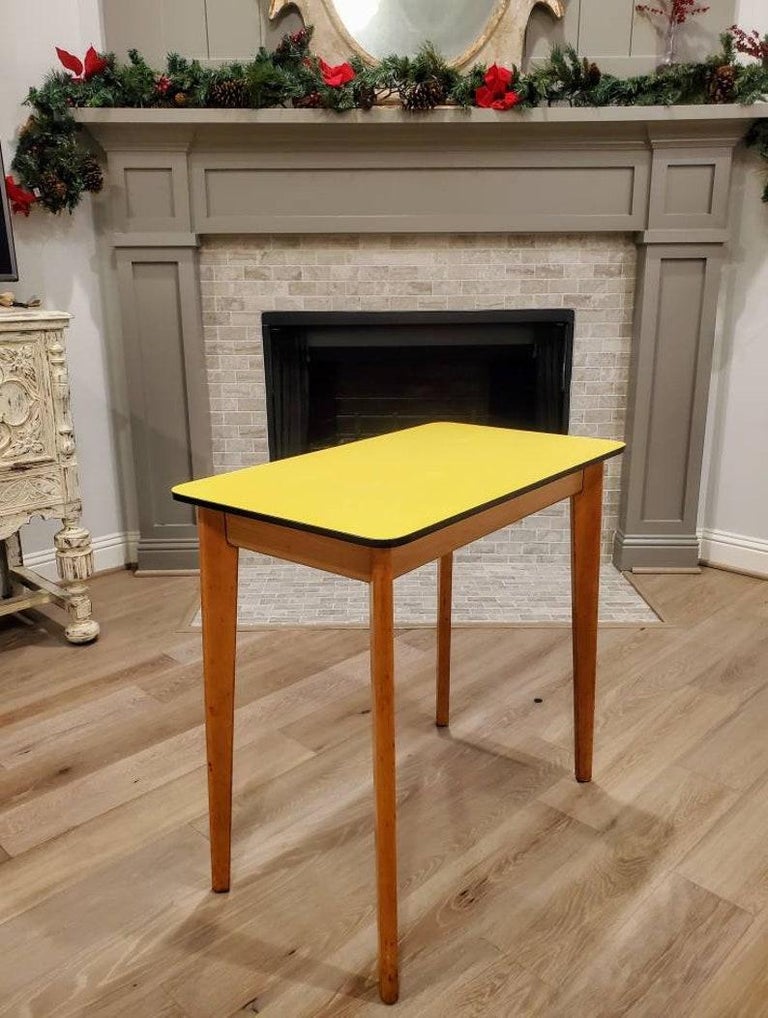 Remploy Mid-Century Modern Formica Teak Table For Sale at 1stDibs