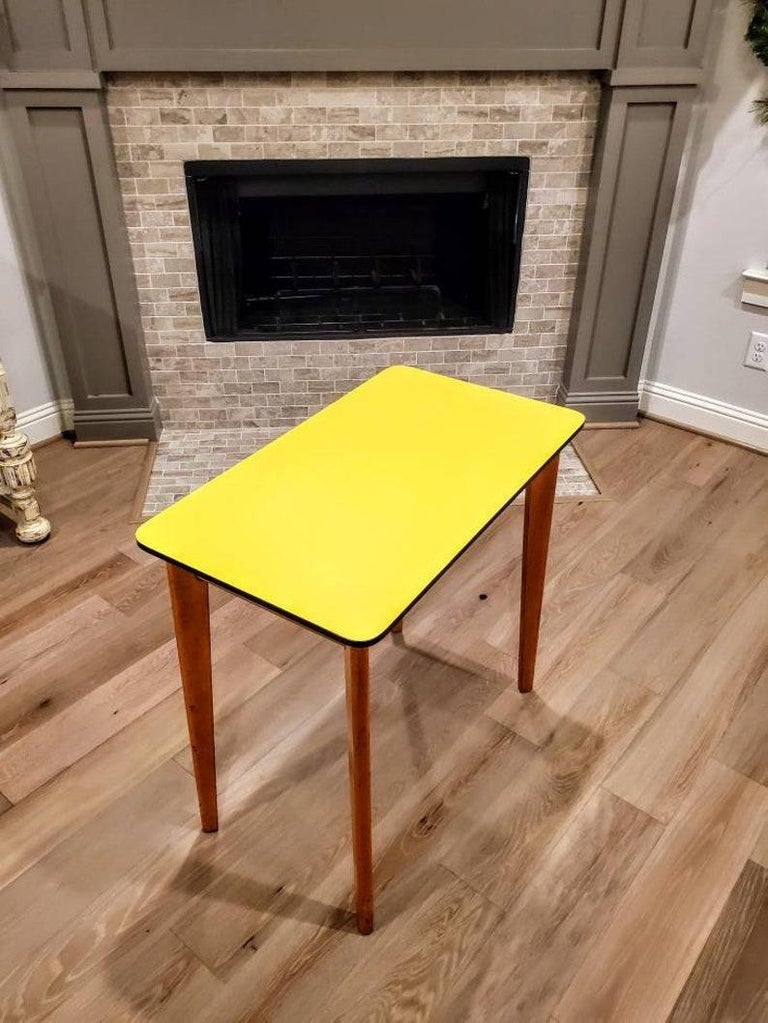 Remploy Mid-Century Modern Formica Teak Table For Sale at 1stDibs