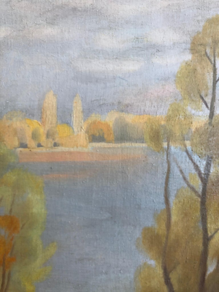 René Martin - Autumn landscape and lake view For Sale at 1stDibs | jean ...