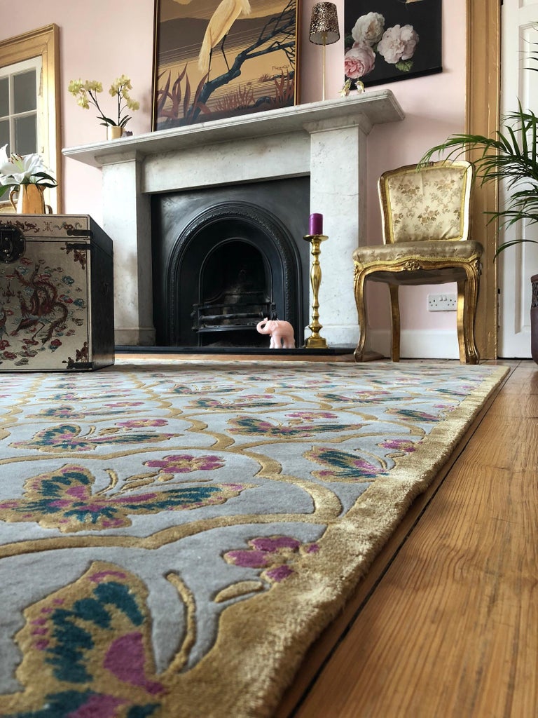 Renaissance Hand Knotted Wool and Silk Rug by Wendy Morrison For Sale ...