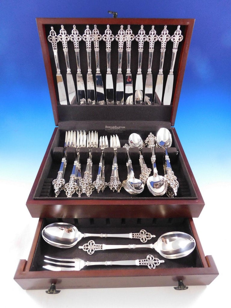 Renaissance by Christofle France Sterling Silver Flatware Service Set ...