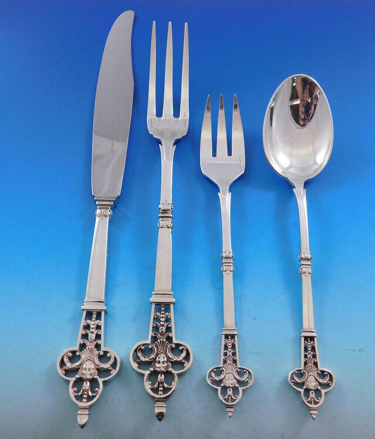 Renaissance by Christofle France Sterling Silver Flatware Service Set ...