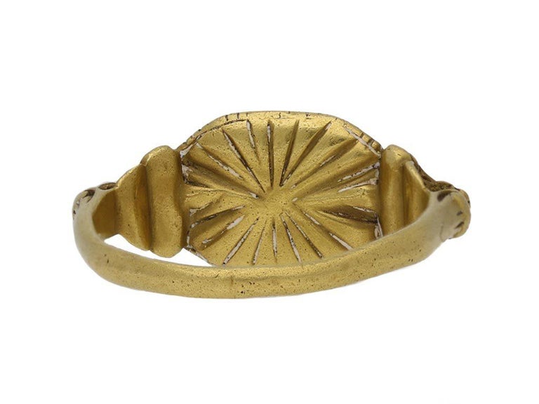 Renaissance Decorative Emerald Set Ring, circa 17th Century For Sale at ...