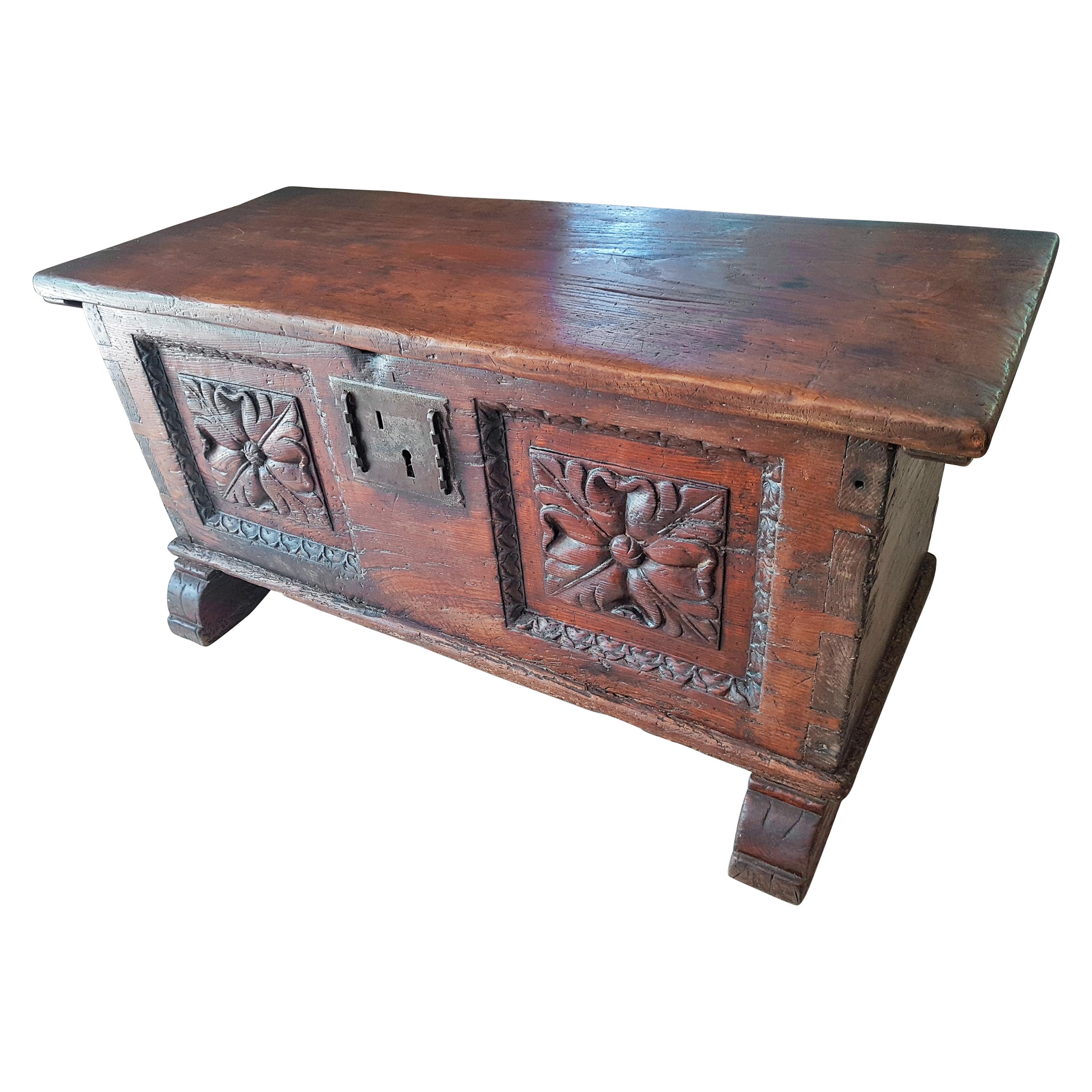 17th Century Italian Renaissance Carved Cassone at 1stDibs