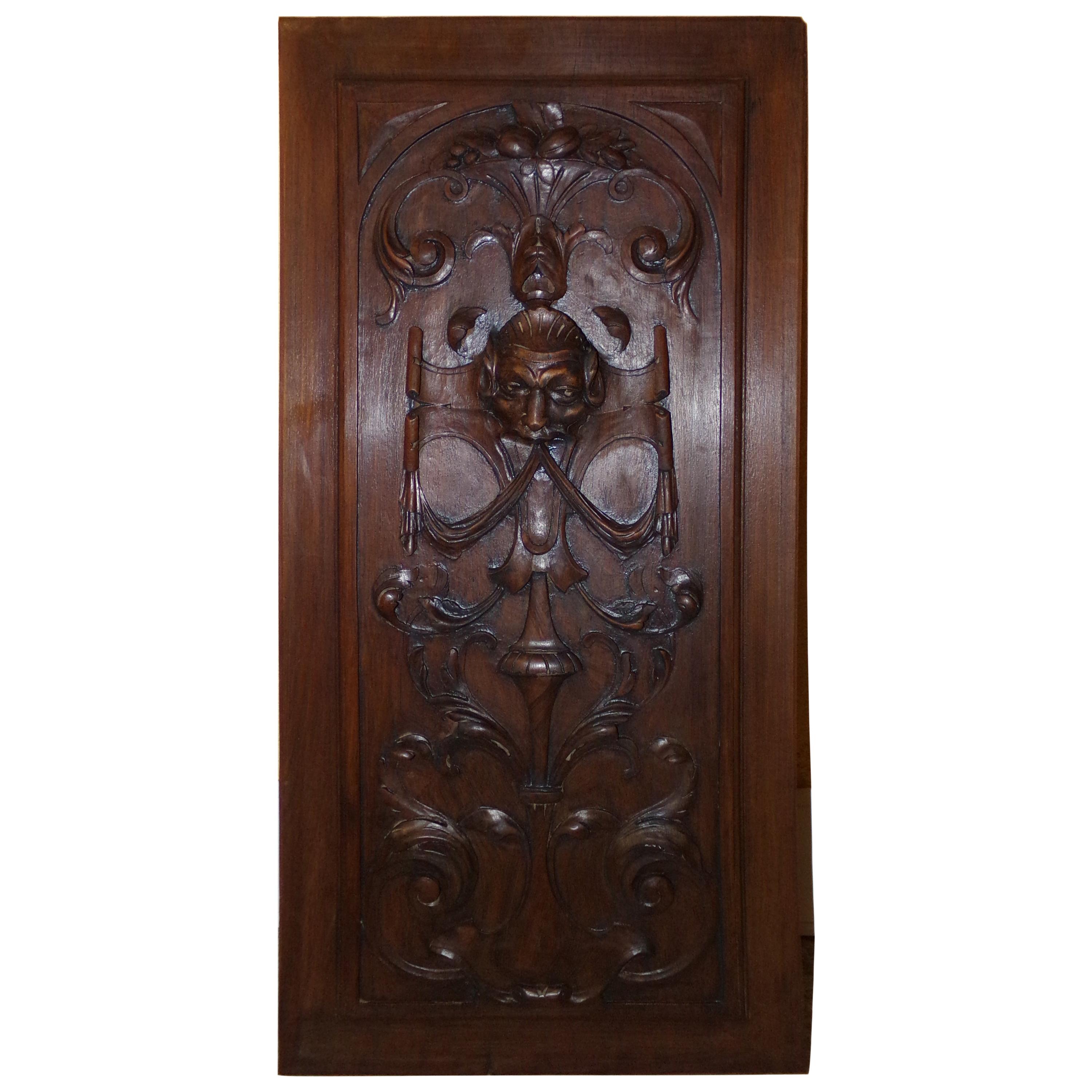 Renaissance Carved Walnut Panel, French, circa 1560 For Sale at 1stDibs