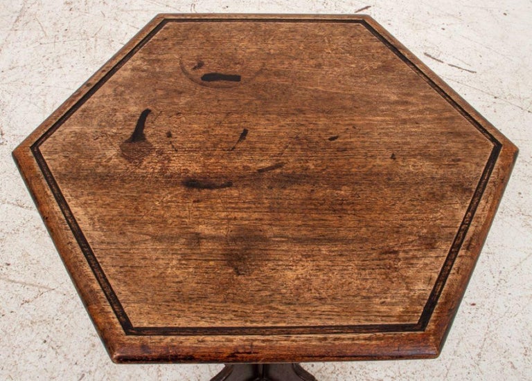 Renaissance Revival Hexagonal Mahogany Table For Sale at 1stDibs