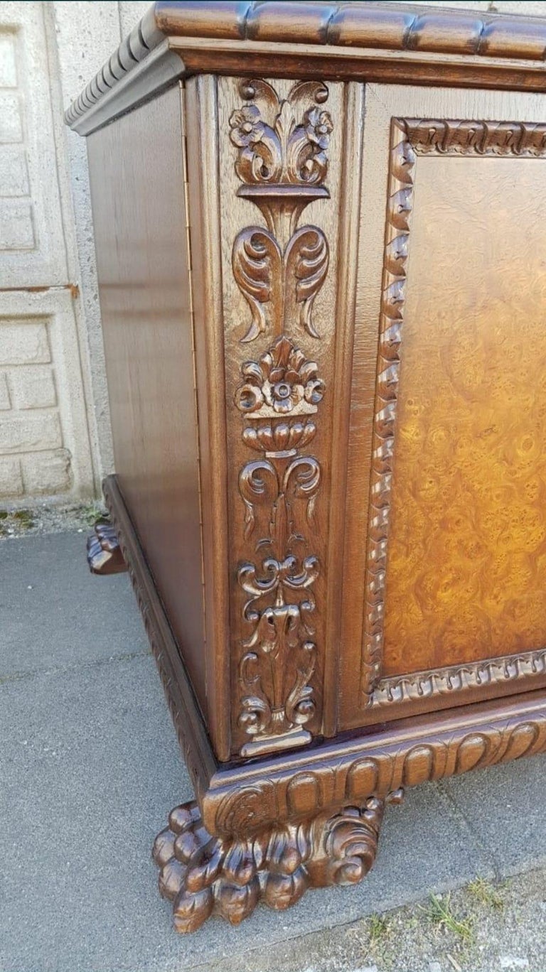 Renaissance Revival Style Desk with Walnut Burl 20th Century Interwar ...