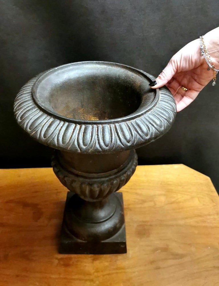 Renaissance Style French Medici Vase in Cast Iron For Sale at 1stDibs