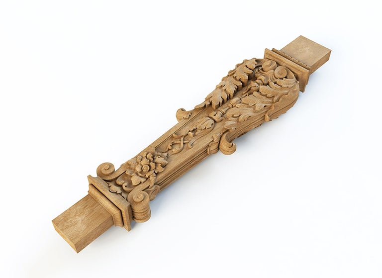 Renaissance Wood Baluster for Staircase, Decorative Baluster from Oak ...