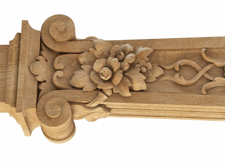Renaissance Wood Baluster for Staircase, Decorative Baluster from Oak ...