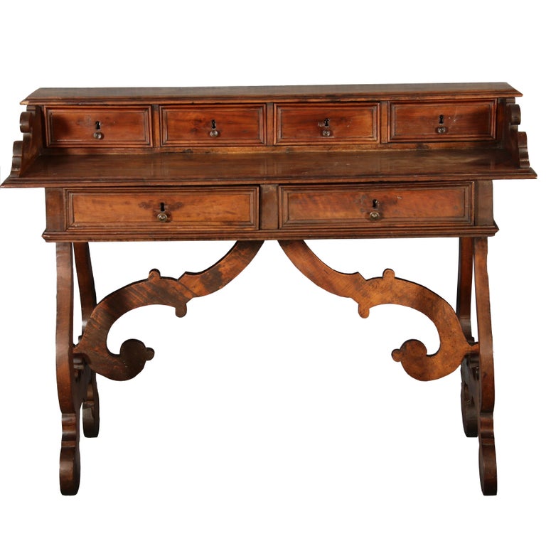 Renaissance Writing Desk Secretary 17th Century Walnut For Sale at 1stdibs