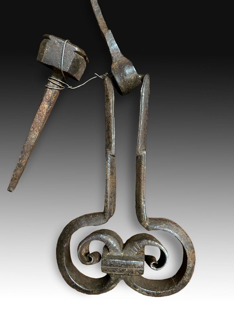 Renaissance Wrought Iron Handle,16th Century For Sale at 1stDibs