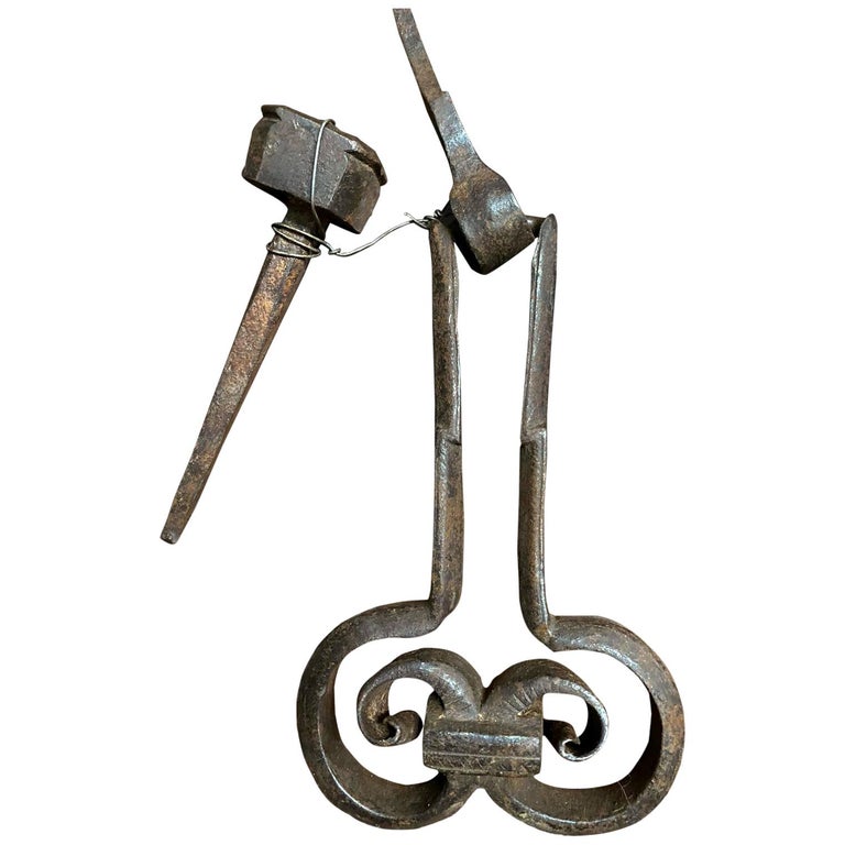Renaissance Wrought Iron Handle,16th Century For Sale at 1stDibs