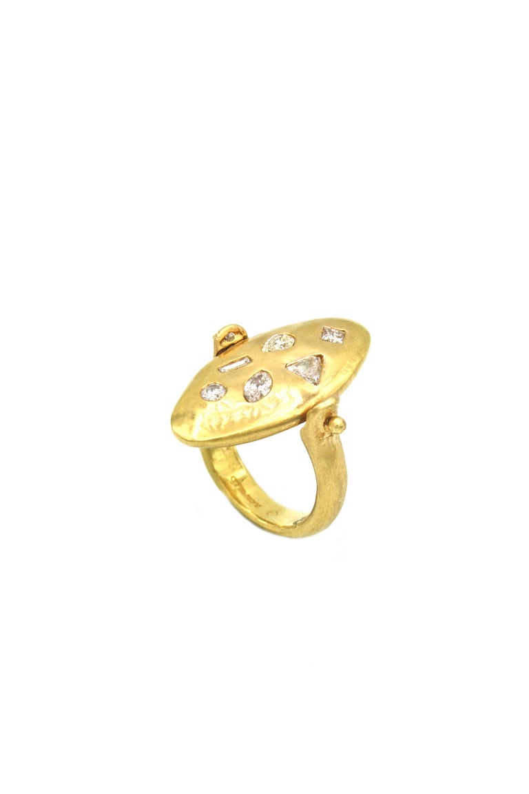 Renato Cipullo Multi Stone Gold Reversible Ring For Sale at 1stDibs