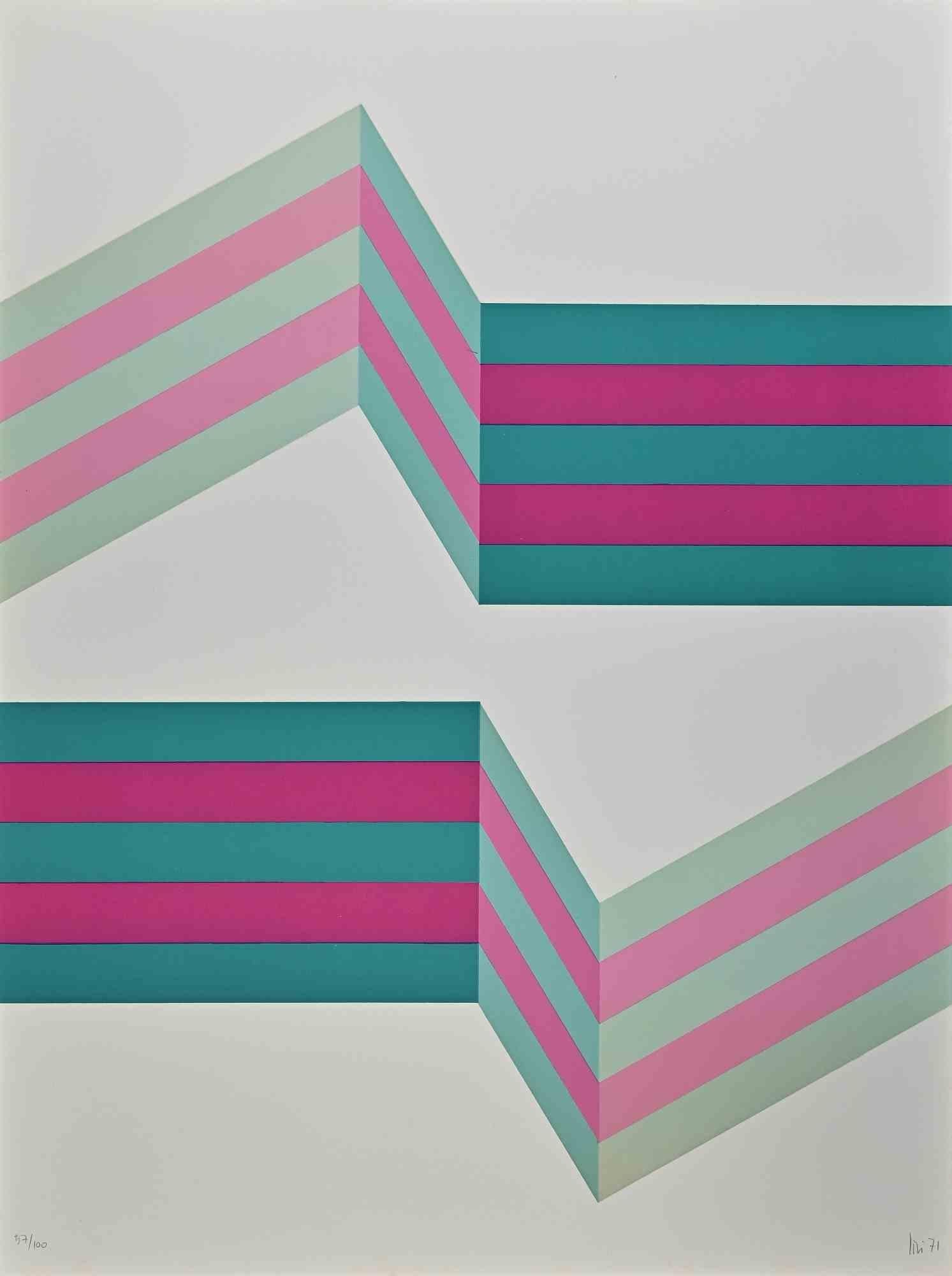 Renato Livi - Perspective - Lithograph by Renato Livi - 1971 For Sale ...