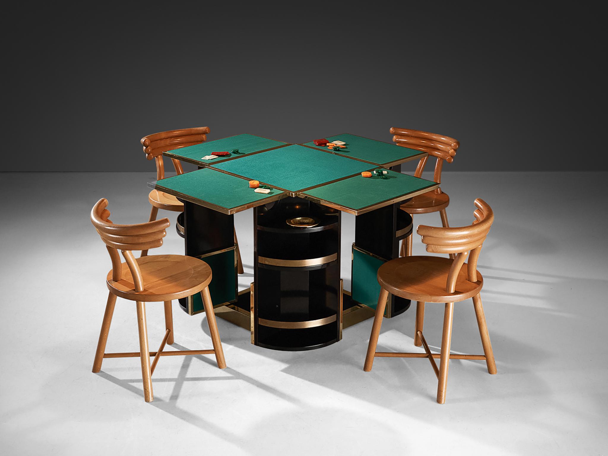 Renato Meneghetti 'Cubo' Folding Game Table Set with Chairs For Sale at ...