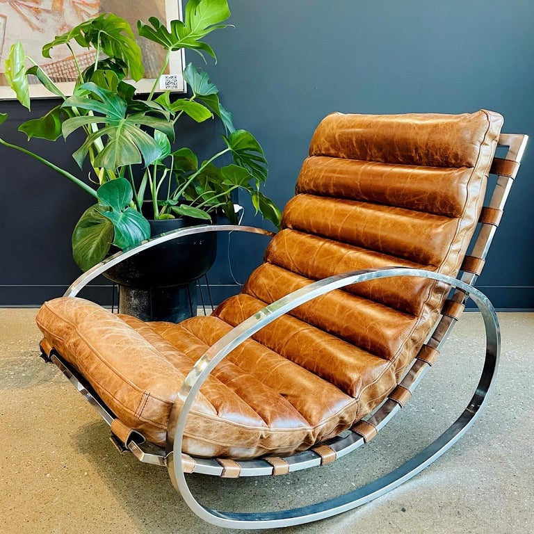 Renato Zevi “Ellipse” Chrome Rocking Chair by Selig For Sale at 1stDibs ...