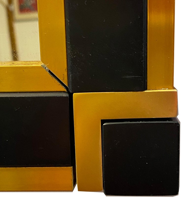 Renato Zevi Laquered Metal and Brass Wall Mirror, Italy 1970s For Sale ...