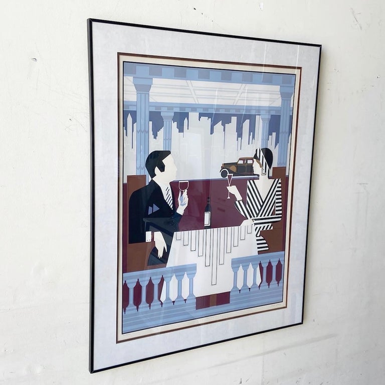 Rendezvous Framed and Signed Del Valle Serigraph For Sale at 1stDibs