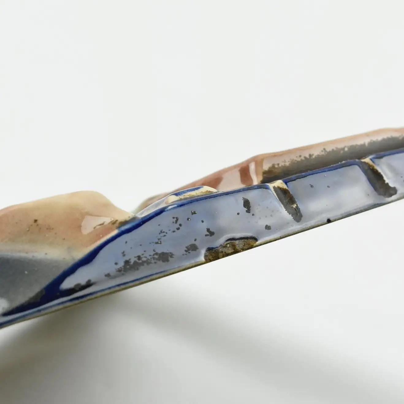 Rene Boschmans for Coceram Cubist Ceramic Tile with Masonic Sign, a ...