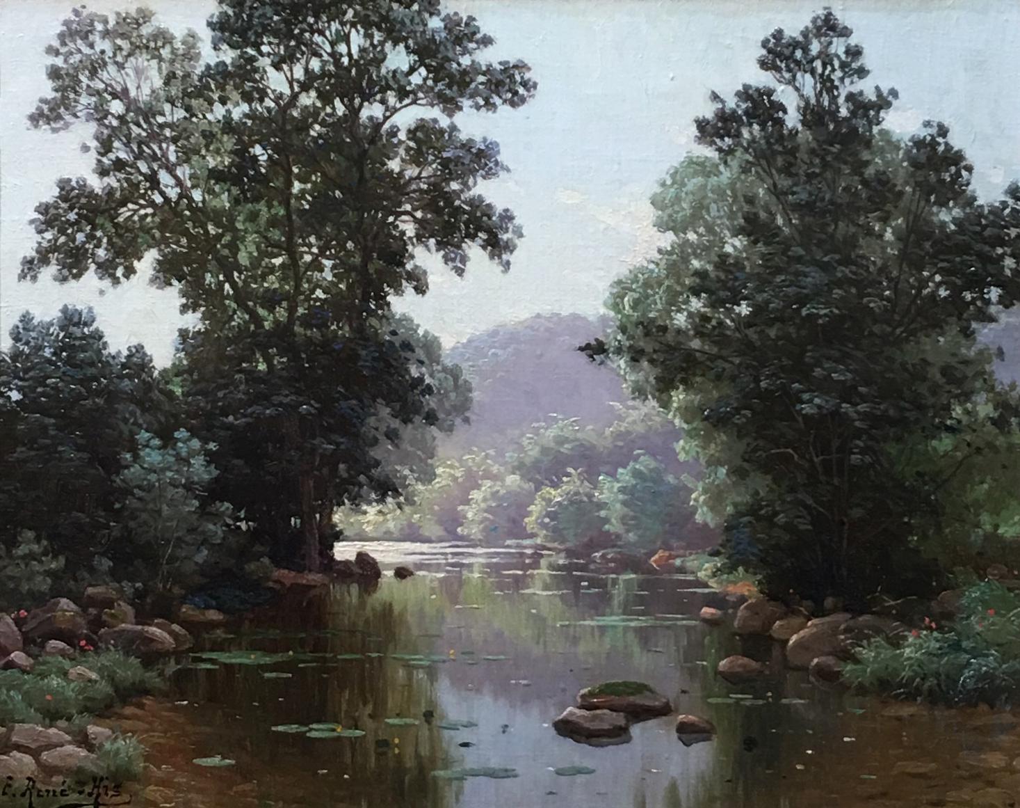 René Charles Edmond His - A View of the River Through Trees at 1stDibs ...