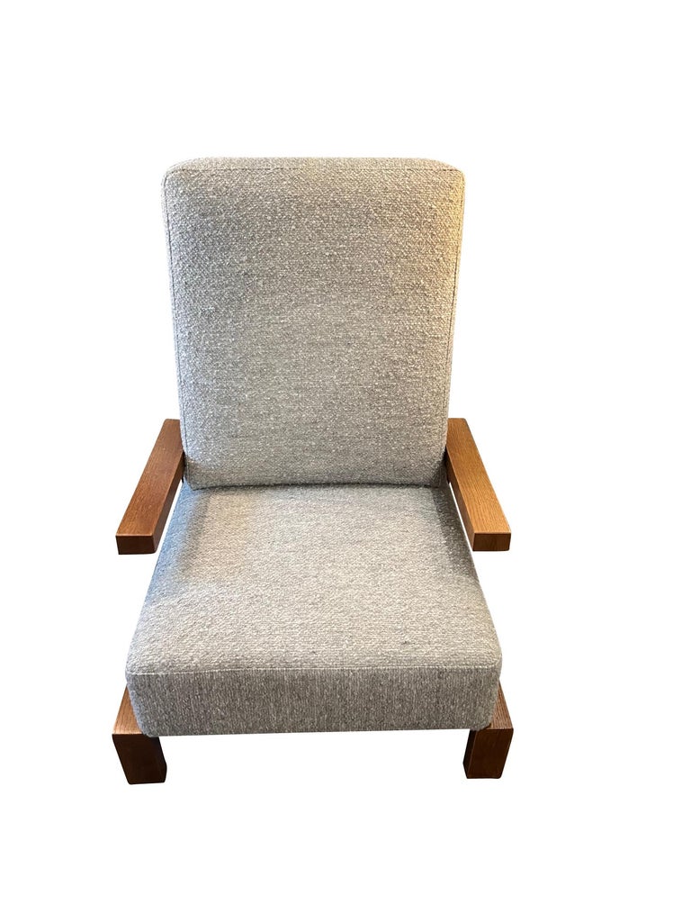 Rene Gabriel Pair Upholstered Side Chairs, France, Mid Century For Sale ...