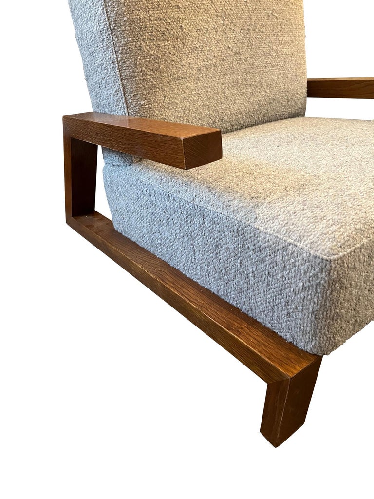 Rene Gabriel Pair Upholstered Side Chairs, France, Mid Century For Sale ...