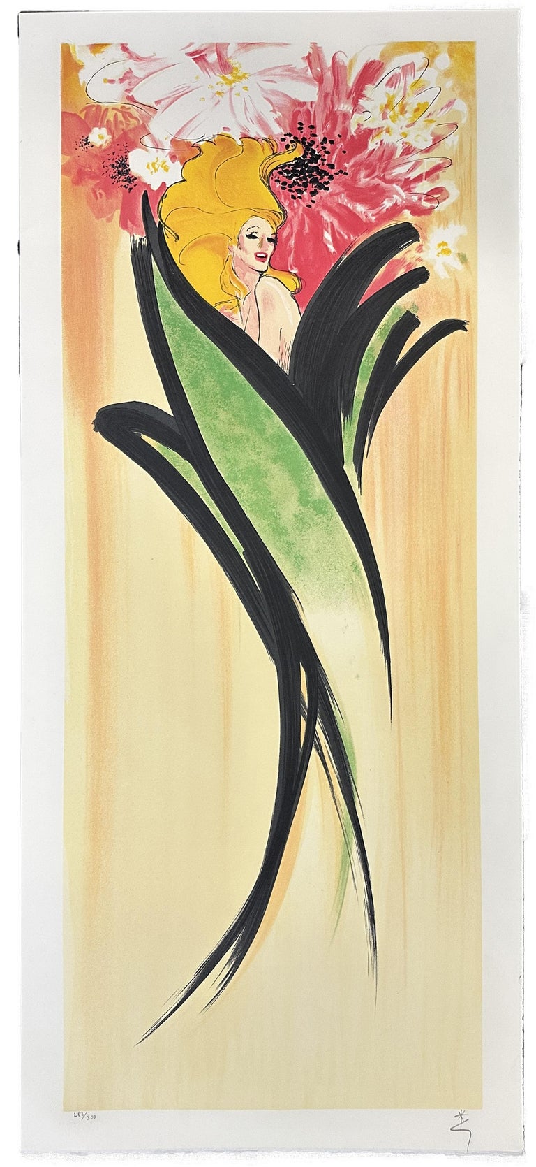 René Gruau - René Gruau Signed Lithograph LES IRIS Mourlot Limited ...