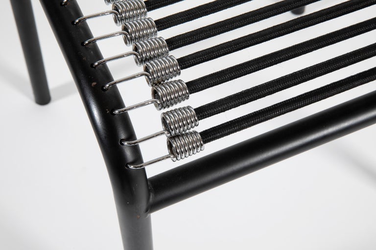 René Herbst Set of Four Black Steel and Rubber Sandow Chairs for ...
