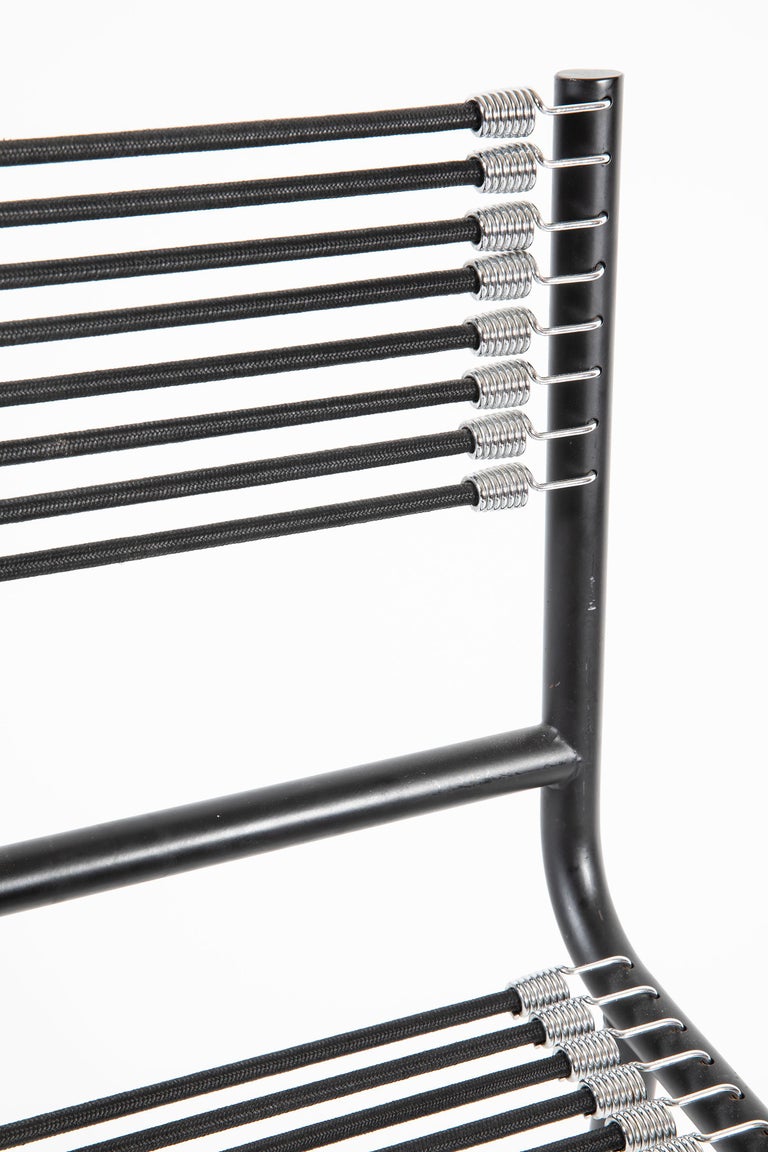 René Herbst Set of Four Black Steel and Rubber Sandow Chairs for ...