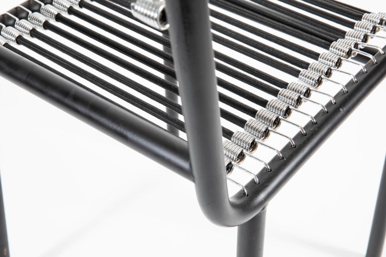 René Herbst Set of Four Black Steel and Rubber Sandow Chairs for ...