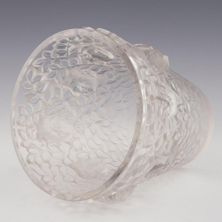 Rene Lalique 1938 Art Deco Silenes Glass Vase Repeating Classical Faun ...