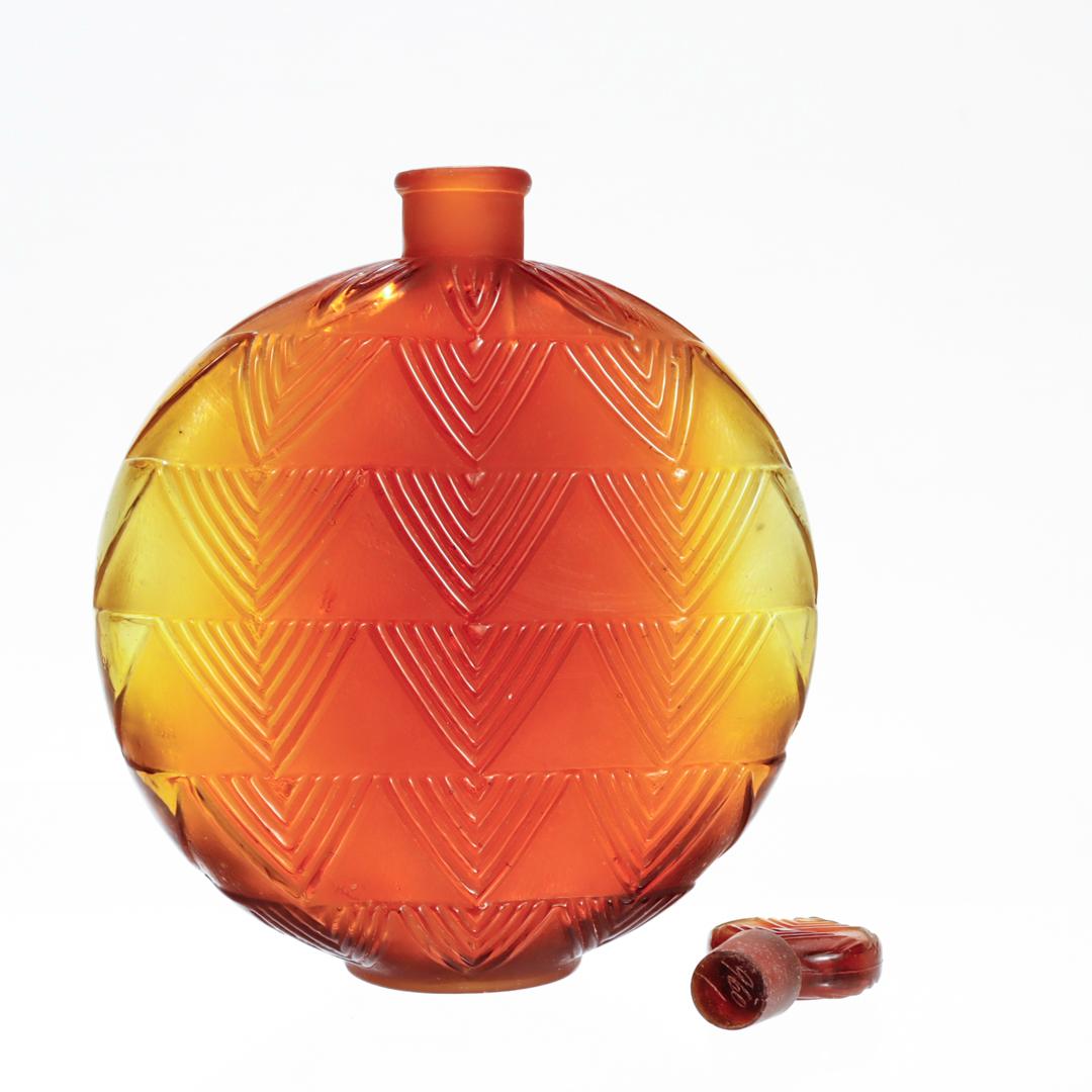 Rene Lalique Art Deco Glass Flacon or Bottle for Worth "Vers le Jour ...
