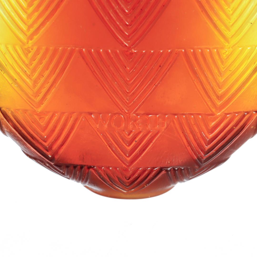 Rene Lalique Art Deco Glass Flacon or Bottle for Worth "Vers le Jour ...