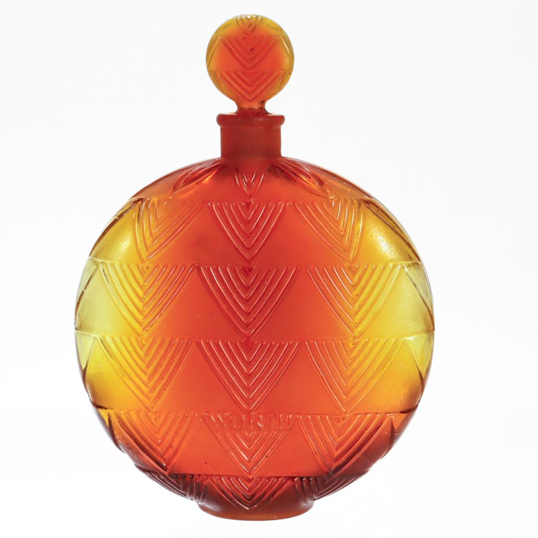 Rene Lalique Art Deco Glass Flacon or Bottle for Worth "Vers le Jour ...