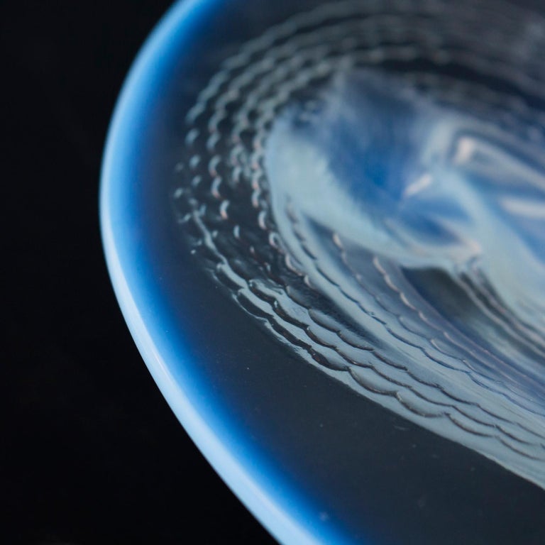 René Lalique "Calypso" Blue Opalescent Charger Swirling Nymphs, circa ...
