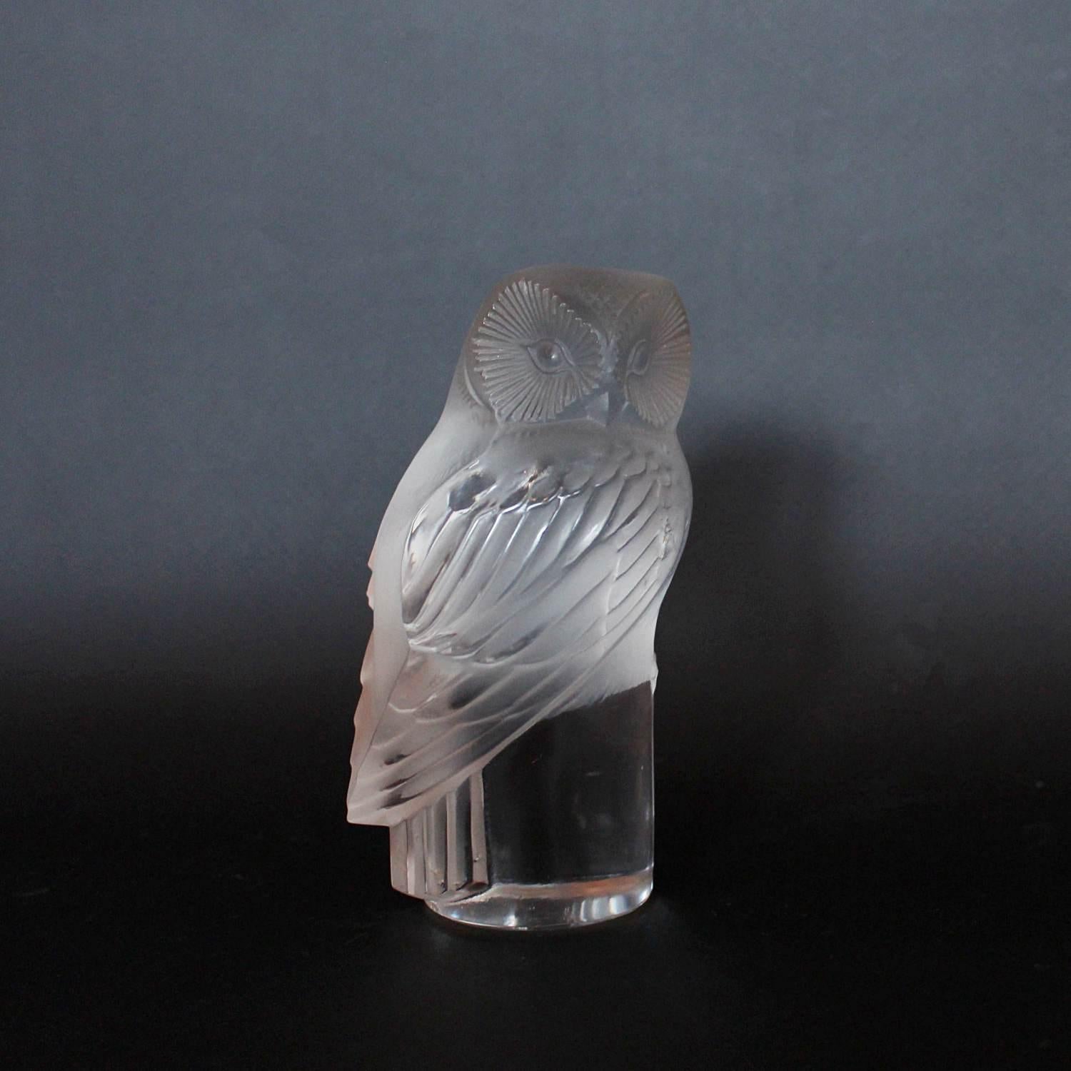 Rene Lalique Chouette Paperweight at 1stDibs | chouette lalique