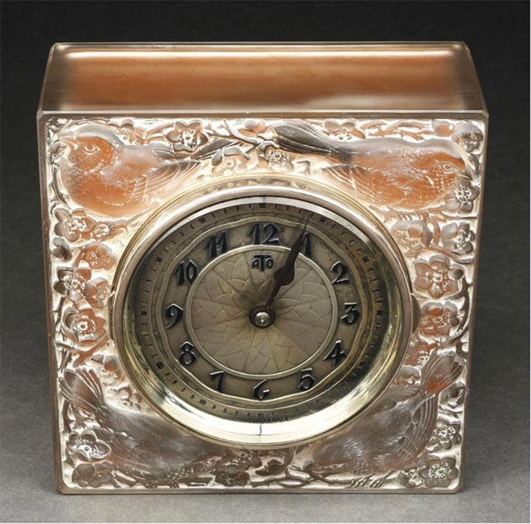Rene Lalique Clock For Sale at 1stDibs