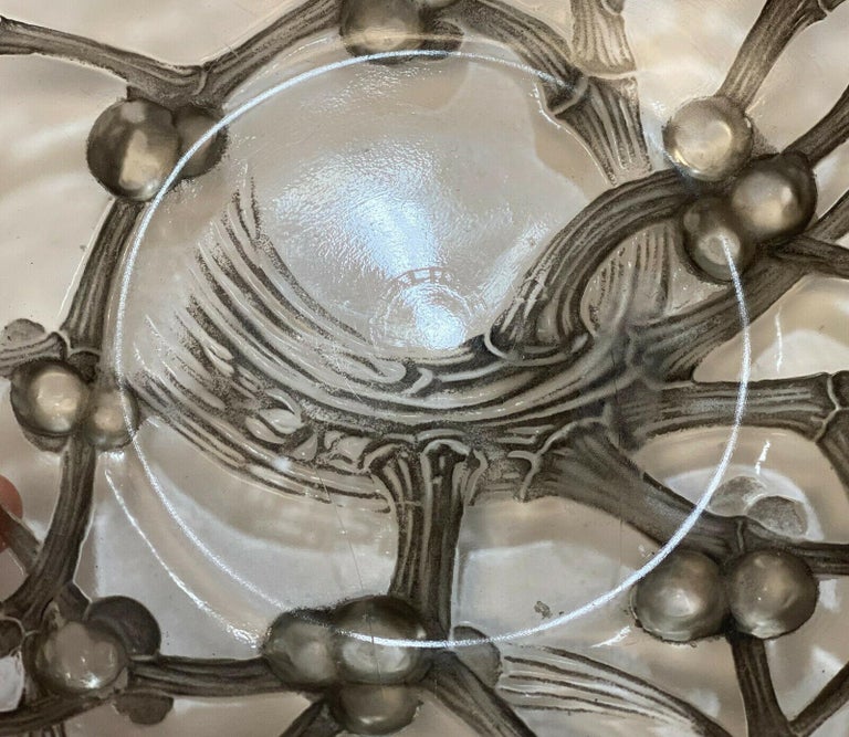 Rene Lalique France Gray Patina Cut Glass Gui Centerpiece Bowl ...