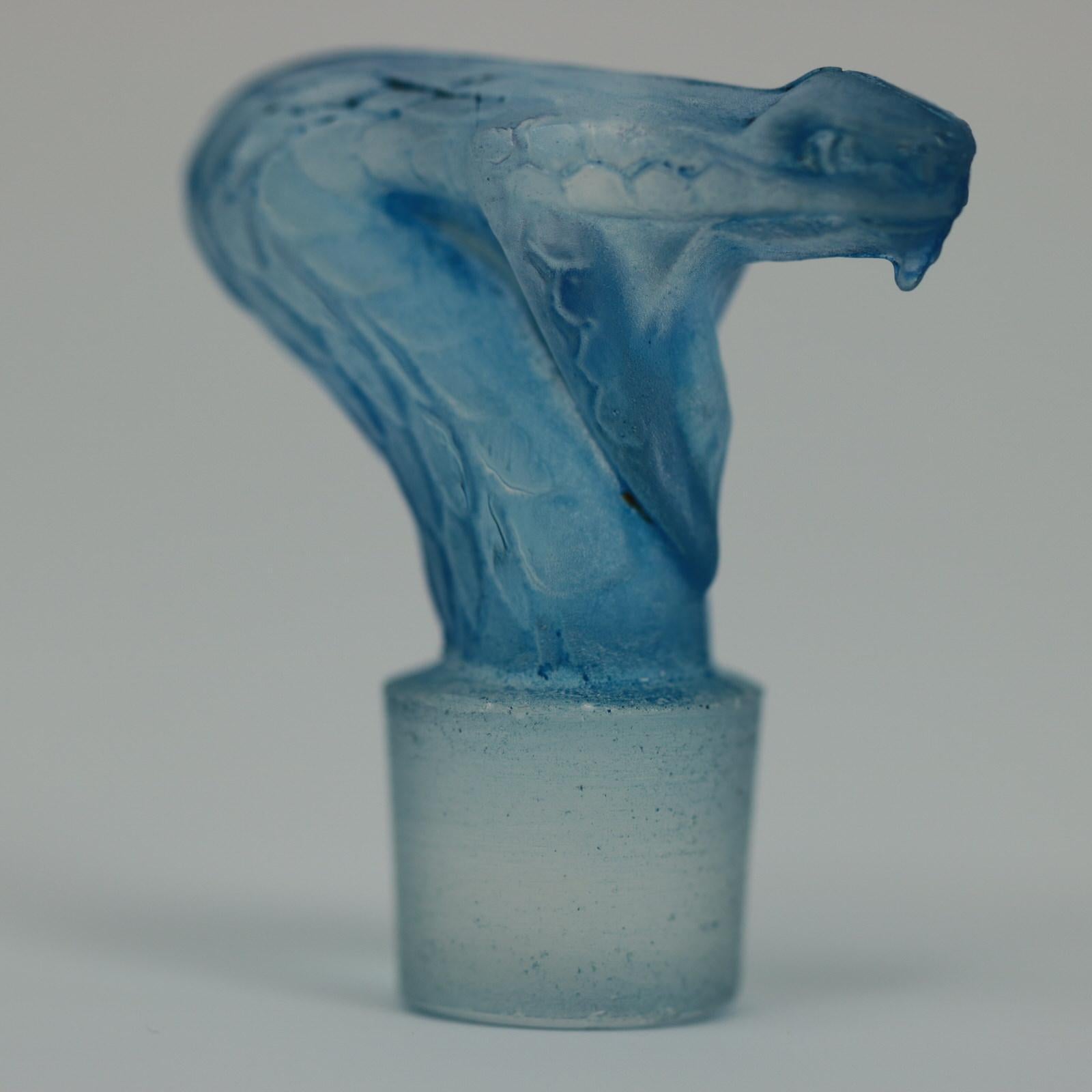 Rene Lalique Glass 'Serpent' Perfume Bottle For Sale at 1stDibs