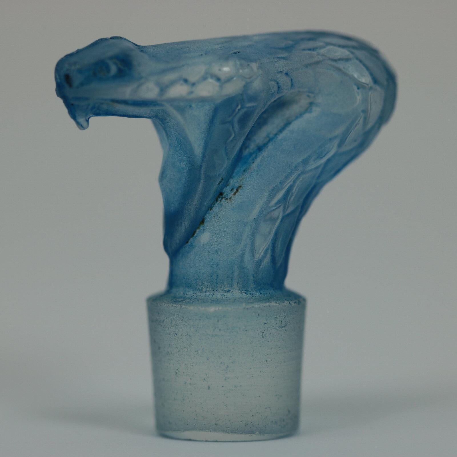 Rene Lalique Glass 'Serpent' Perfume Bottle For Sale at 1stDibs