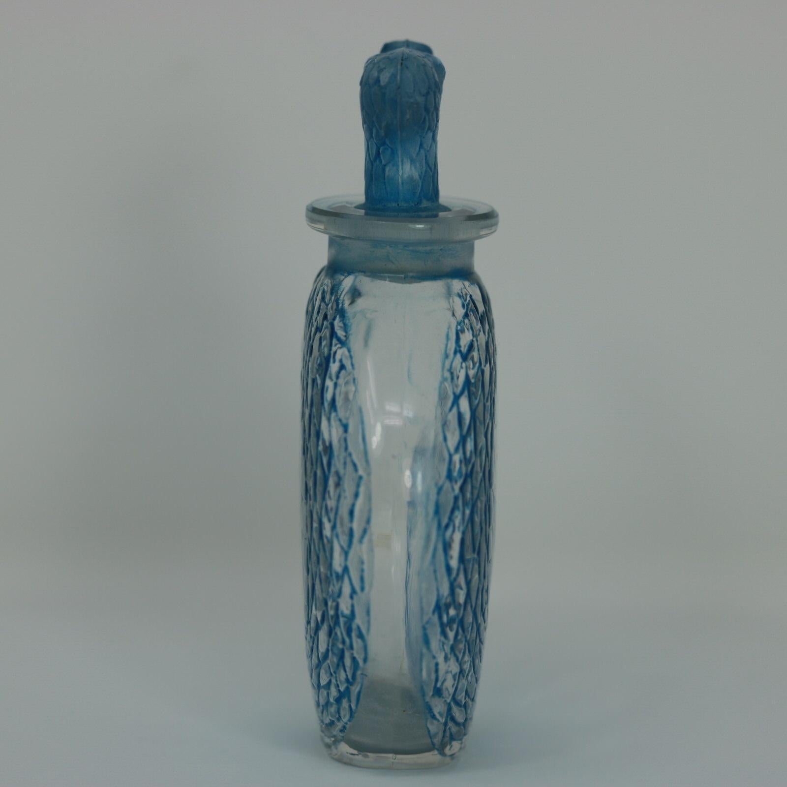 Rene Lalique Glass 'Serpent' Perfume Bottle For Sale at 1stDibs