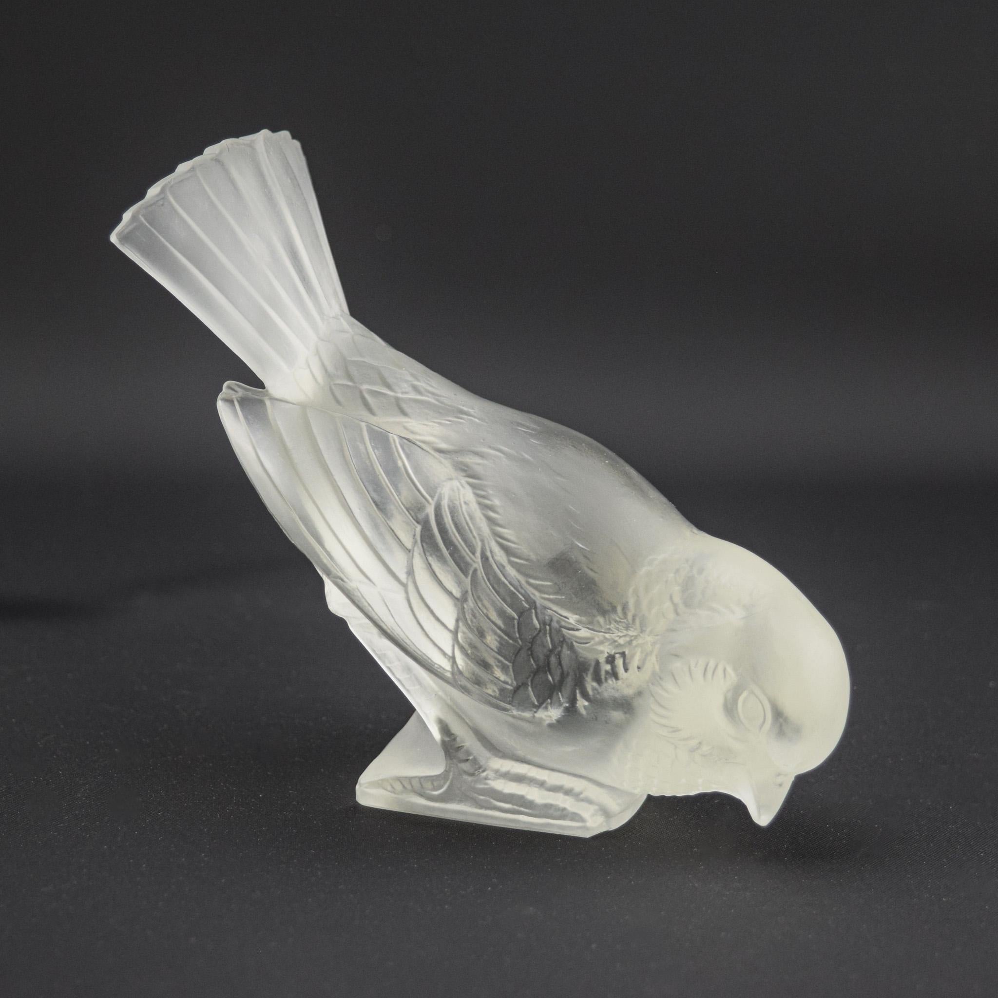 Rene Lalique Moineau hardi paperweight C1929 For Sale at 1stDibs