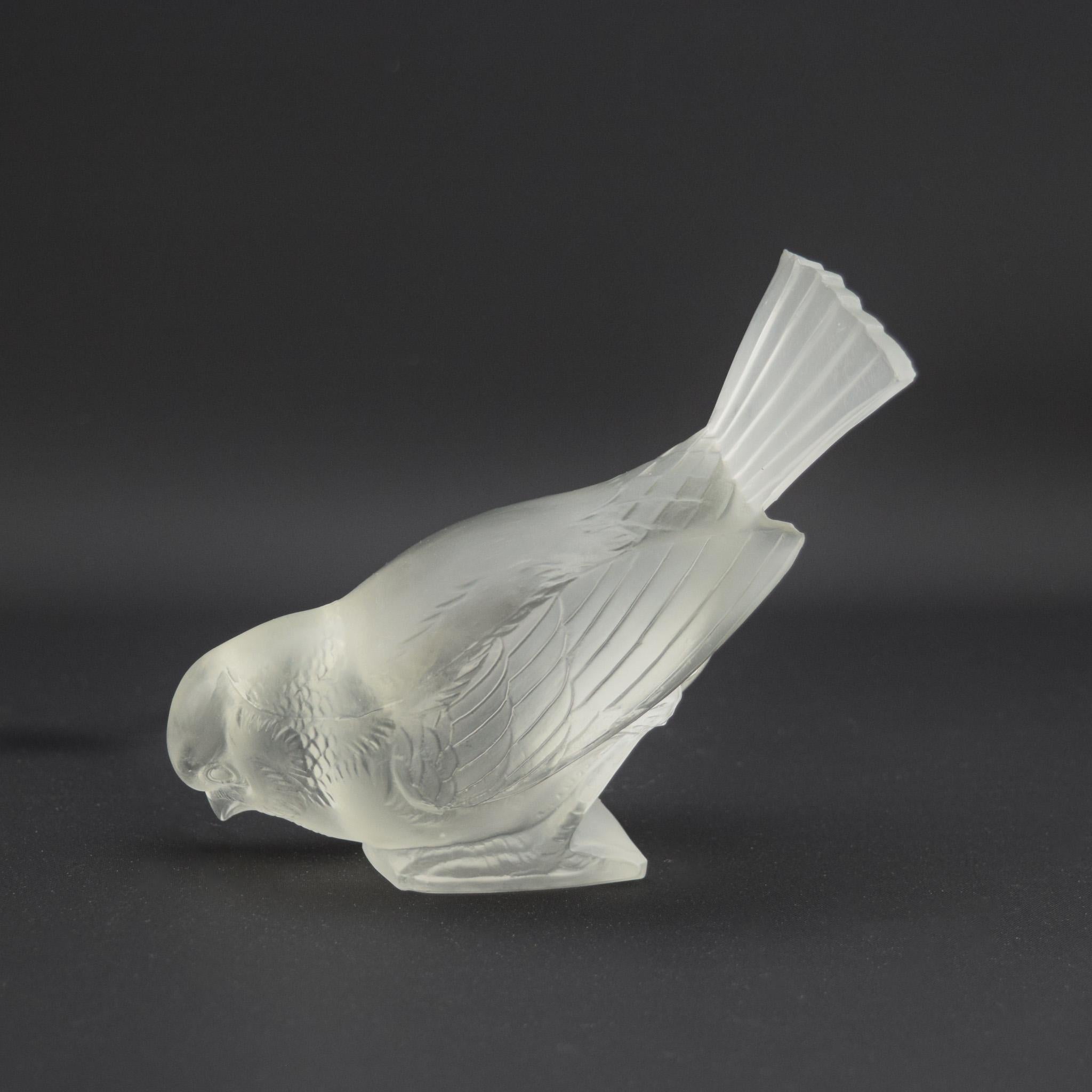 Rene Lalique Moineau hardi paperweight C1929 For Sale at 1stDibs