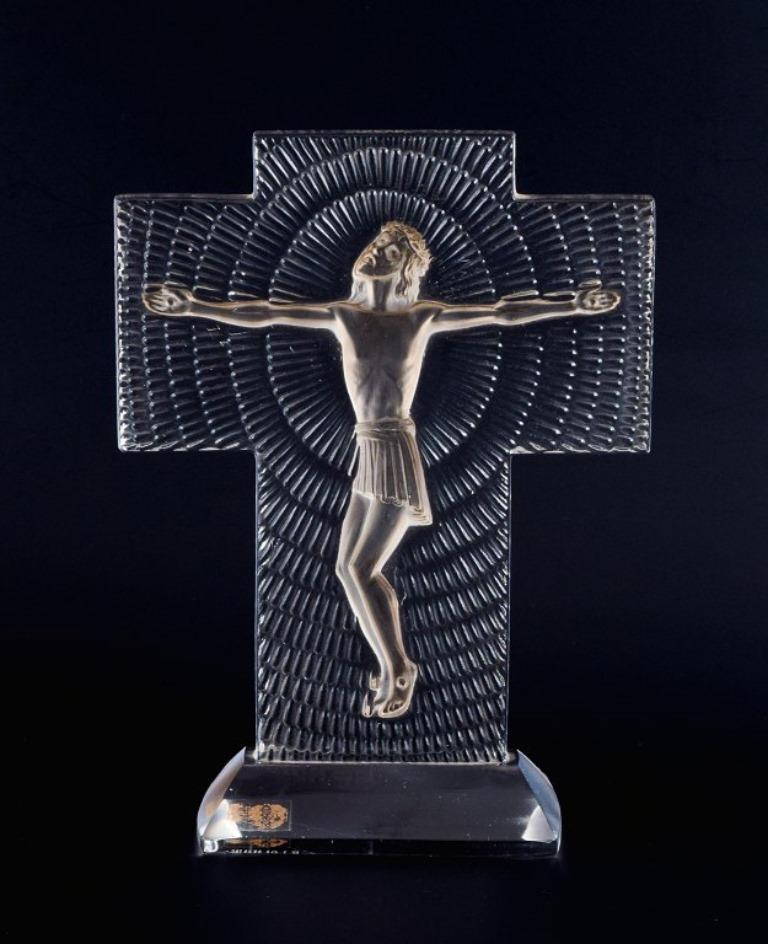 Rene Lalique, rare and early sculpture of Christ on the cross. 1930s ...