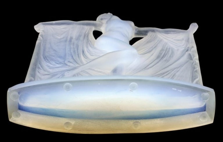 René Lalique 'Suzanne' Opalescent Glass Statuette For Sale at 1stDibs