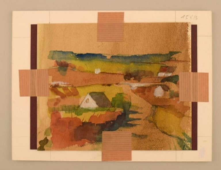 René Leroy, French Artist, Watercolor on Paper, 1980s For Sale at 1stDibs