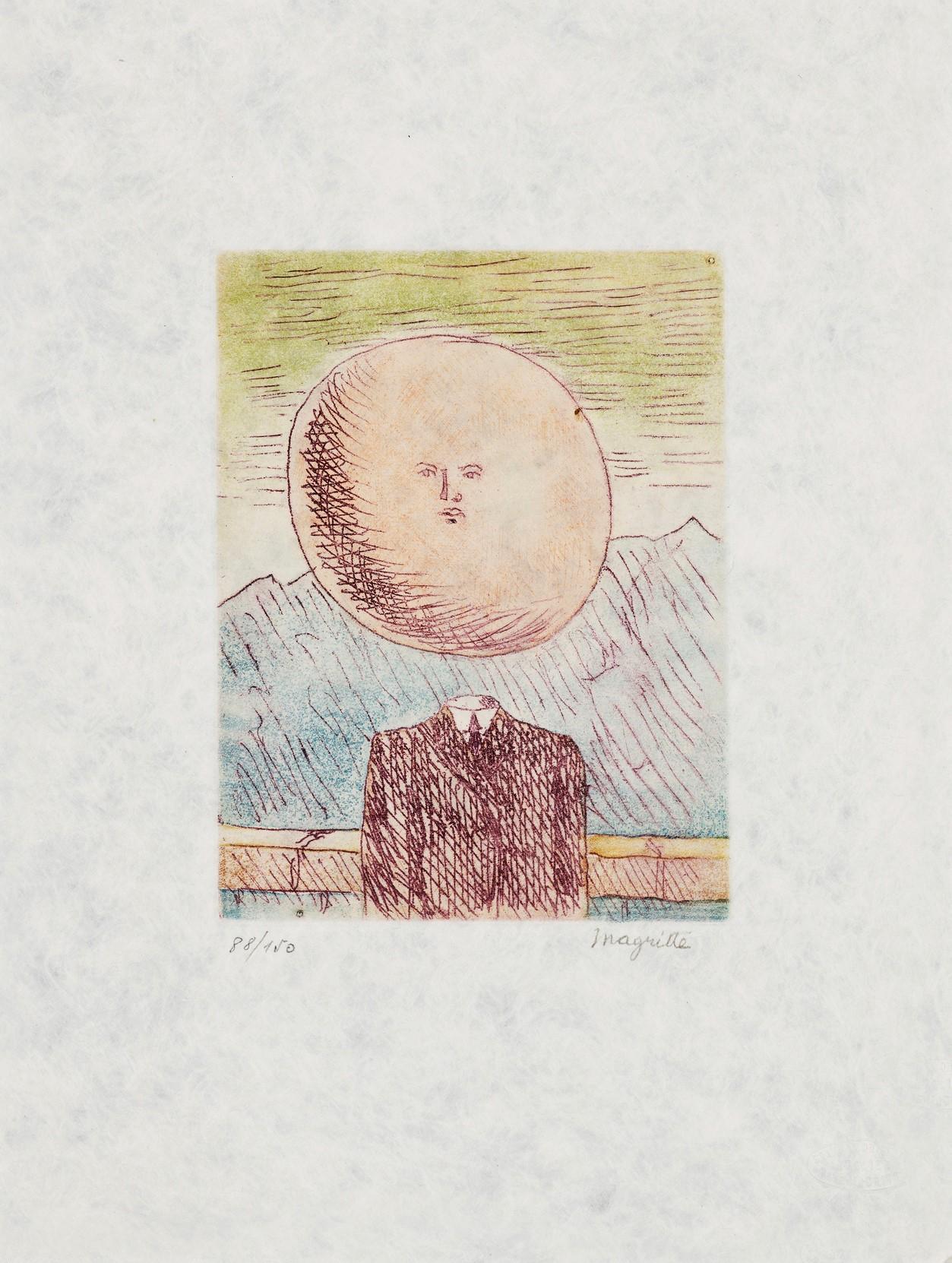 René Magritte - La Comtesse de Monte Cristo - Original Etching by Renè ...