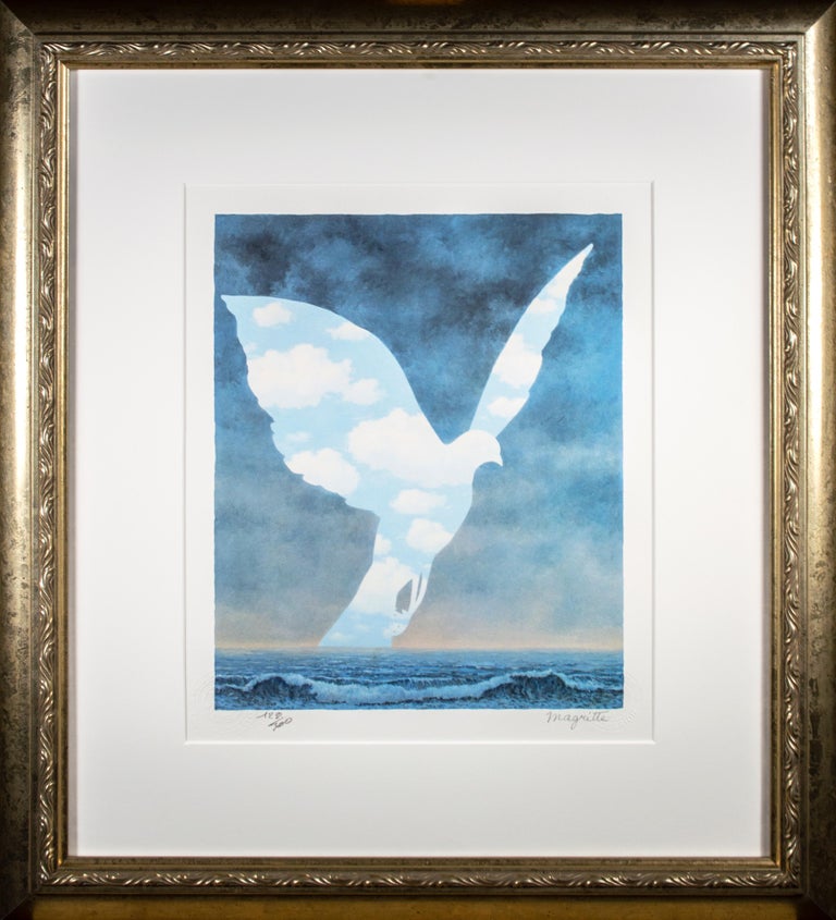 René Magritte - "L'Entree en scene (The Emergence), " Color Lithograph ...